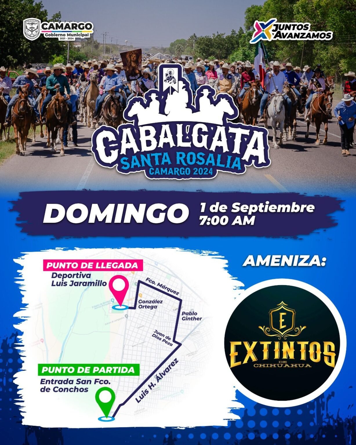 Presentan Recorrido de la Cabalgata Santa Rosalía de Camargo 2024 ...